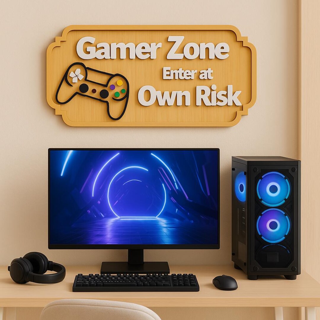 DIY Gamer Zone Sign Files – DIY Laser Cut Wall Decor for Game Rooms ...
