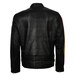 Men's Black and Yellow Striped Biker Jacket Cafe Racer Motorcycle ...