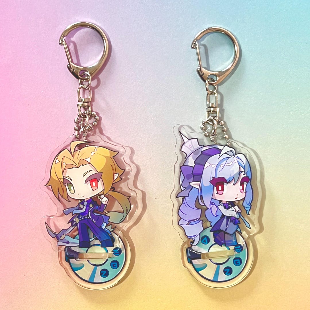 Zenless Zone Zero - Hugo, Vivian Acrylic Charms - Keychain & Standee ...