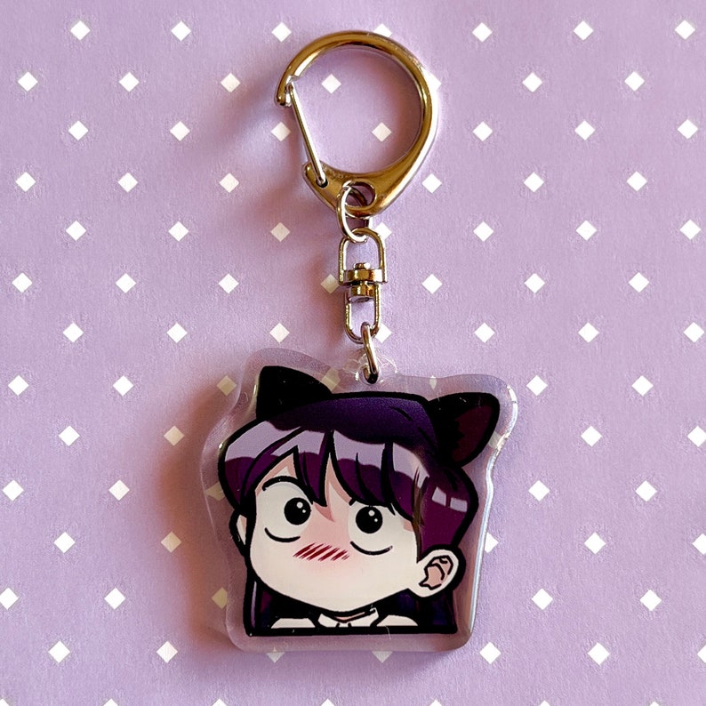 Komi Can't Communicate Acrylic Keychains / Anime Chibi Cute Cat - Etsy