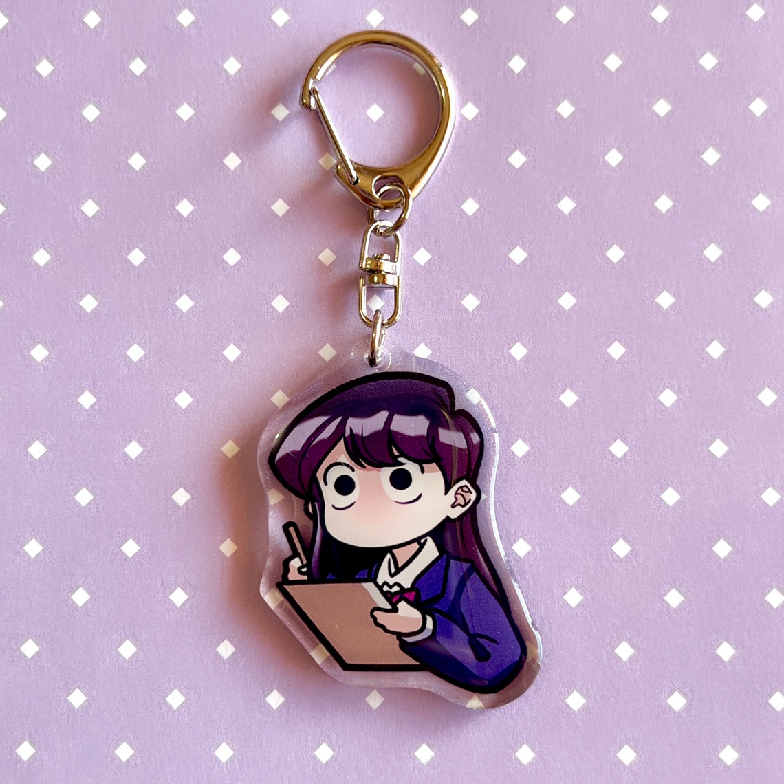 Komi Can't Communicate Acrylic Keychains / Anime Chibi Cute Cat - Etsy