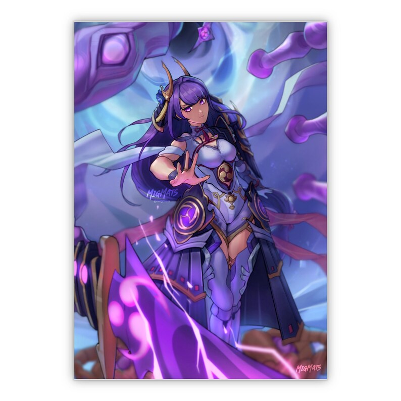 Buy Genshin Impact raiden Shogun Puppet boss Battle Print Online in ...