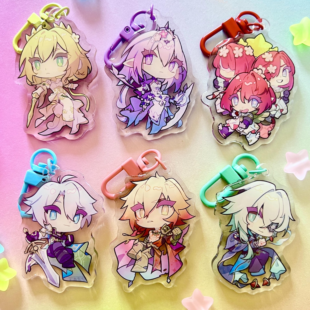 Honkai Star Rail Amphoreus Charms - Aglaea, Anaxa, Castorice, Mydei ...