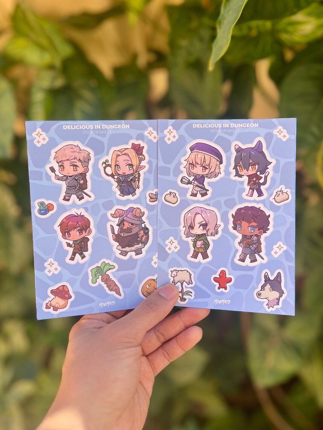 Dungeon Meshi Sticker Sheets - Laios, Marcille, Chilchuck, Senshi ...