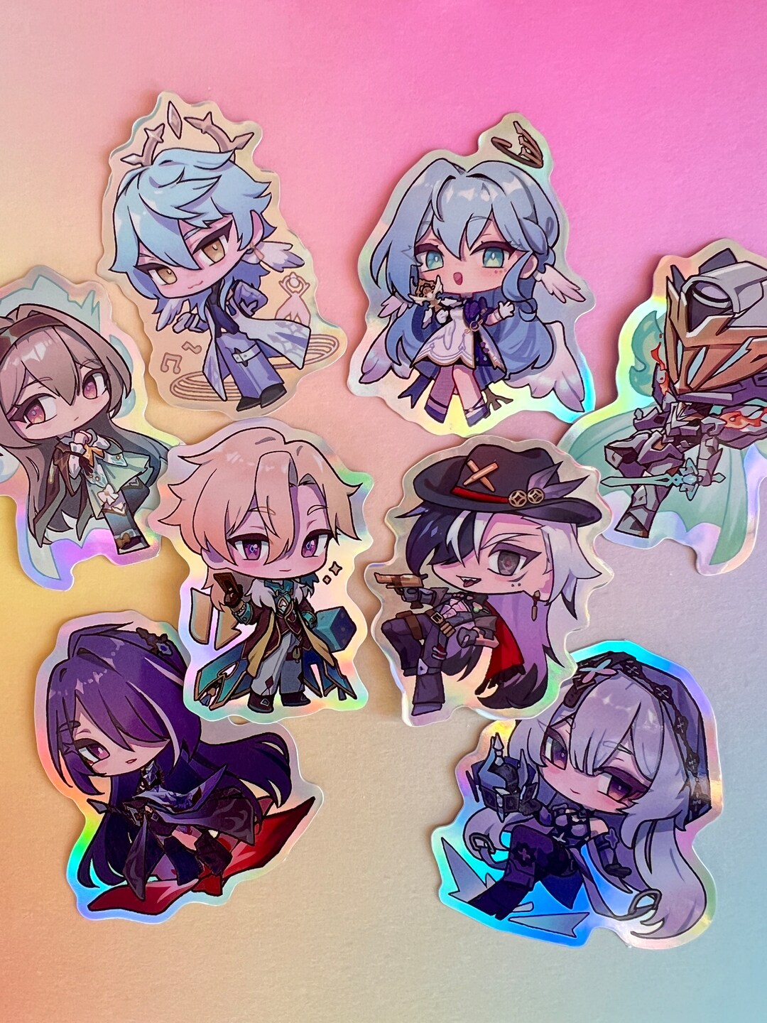 Honkai Star Rail Penacony Holo Stickers Acheron, Adventurine, Firefly ...