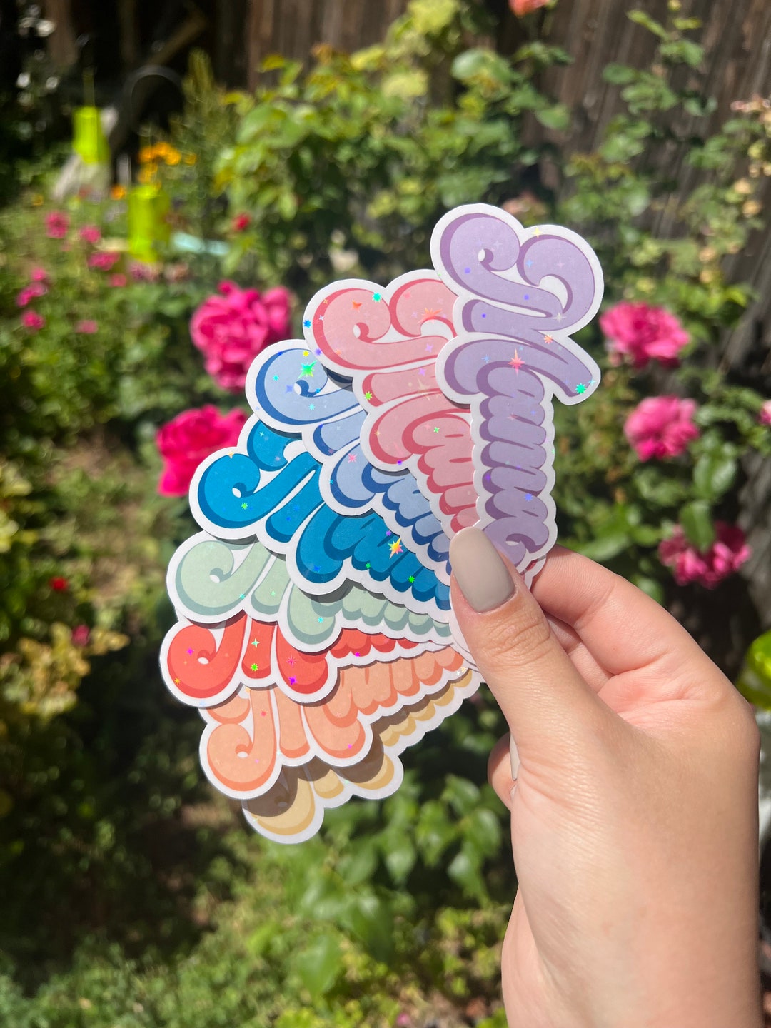 Retro Mama Sticker/ Mum Sticker/ Colorful Sticker/ Sparkle Sticker ...