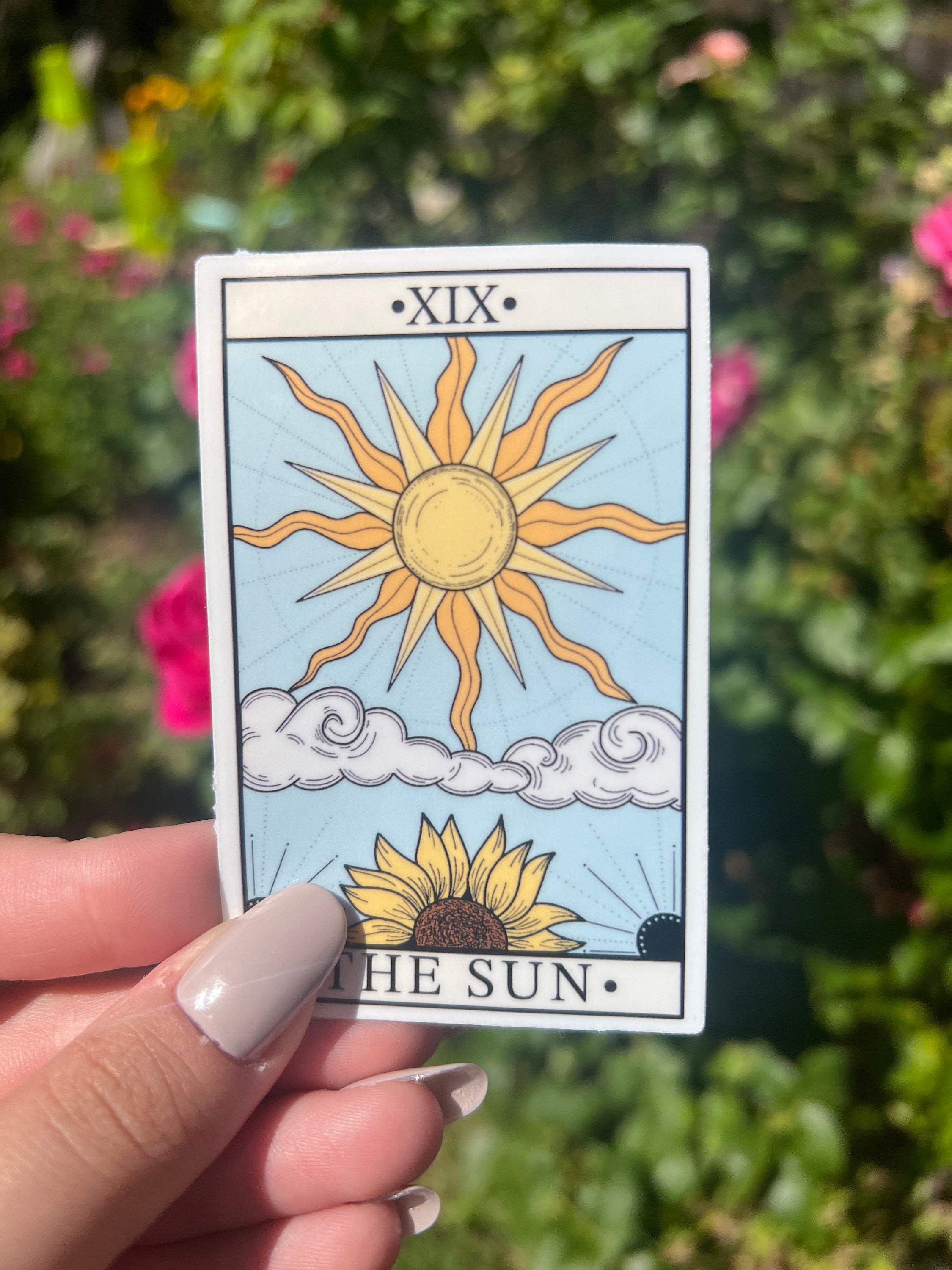 The Sun Tarot Card Sticker/ Cool Sticker/ Handmade Sticker/ Witchy ...