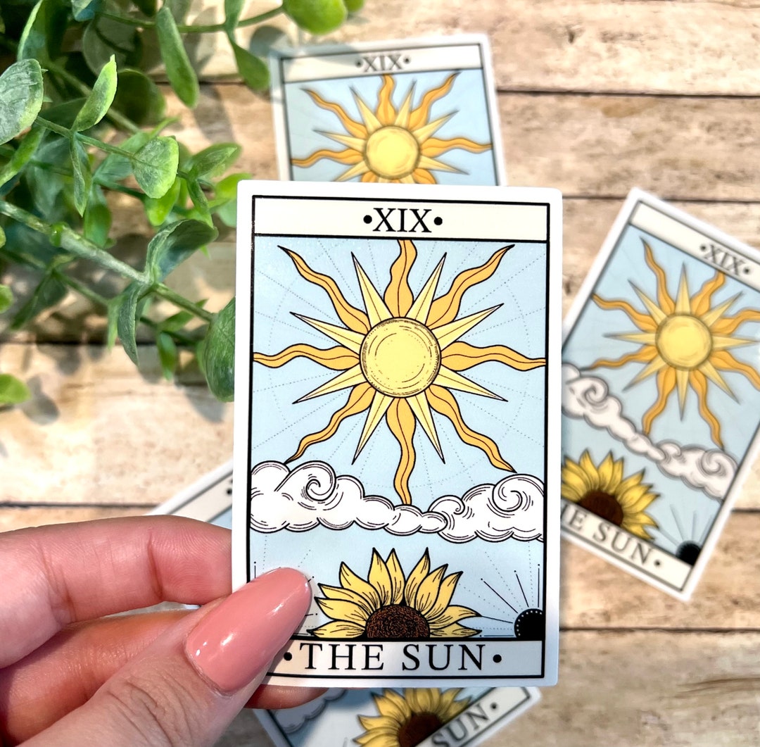 The Sun Tarot Card Sticker/ Cool Sticker/ Handmade Sticker/ Witchy ...