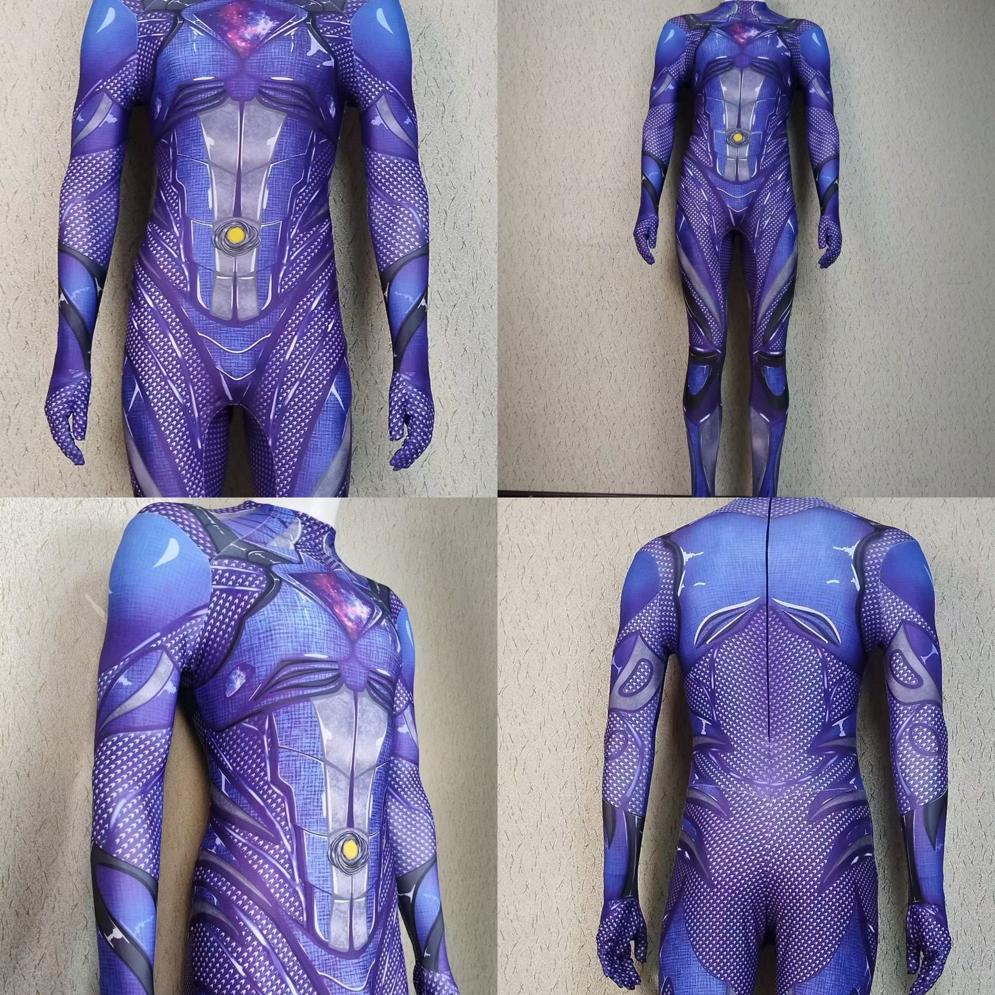 Men's Blue Ranger Costume Cosplay Bodysuit Personalized Party Jumpsuit ...