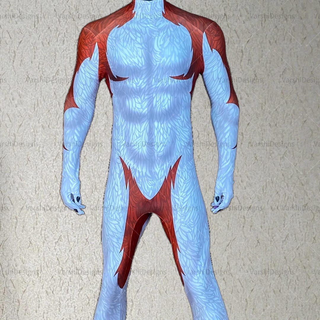 Animals Toon Red-wolf Cosplay Costume Jumpsuit for Men - Full-body Suit ...