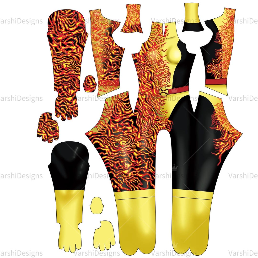 Custom New Mutants Magma Costume Cosplay Bodysuit Personalized Party ...