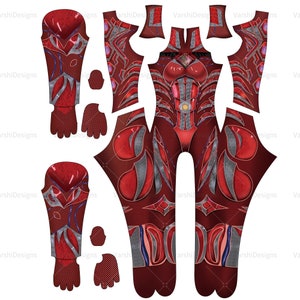 Female Red Ranger Costume Cosplay Bodysuit Personalized Party Jumpsuit ...
