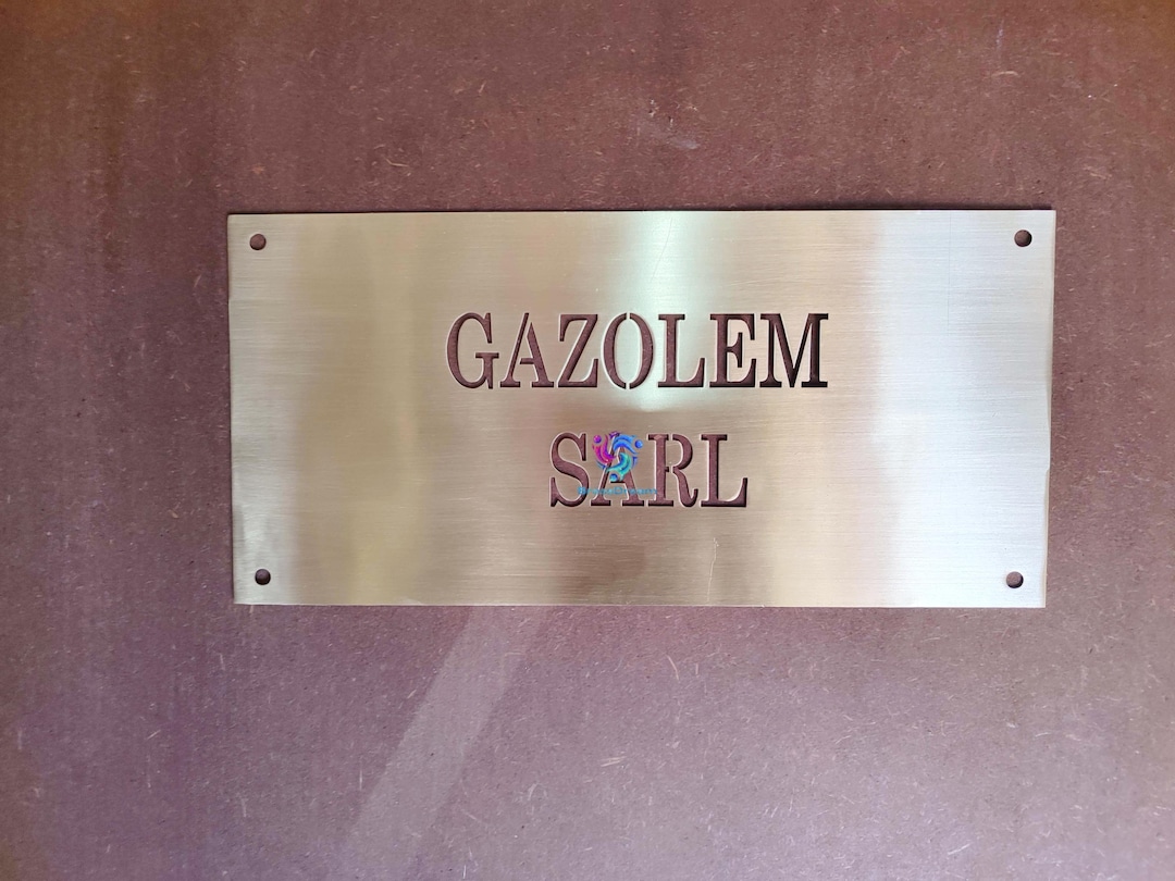Custom Brass Sign, Solid Metal Plaque, Handmade Engraved Brass Plate ...