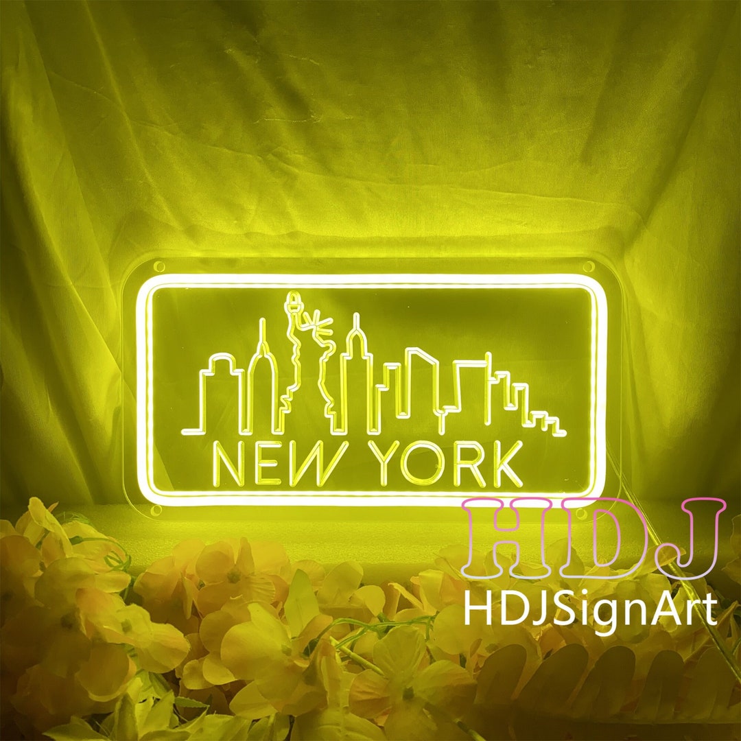 New York City Skyline Neon Sign,city Neon Decor for Home,engraved Neon ...