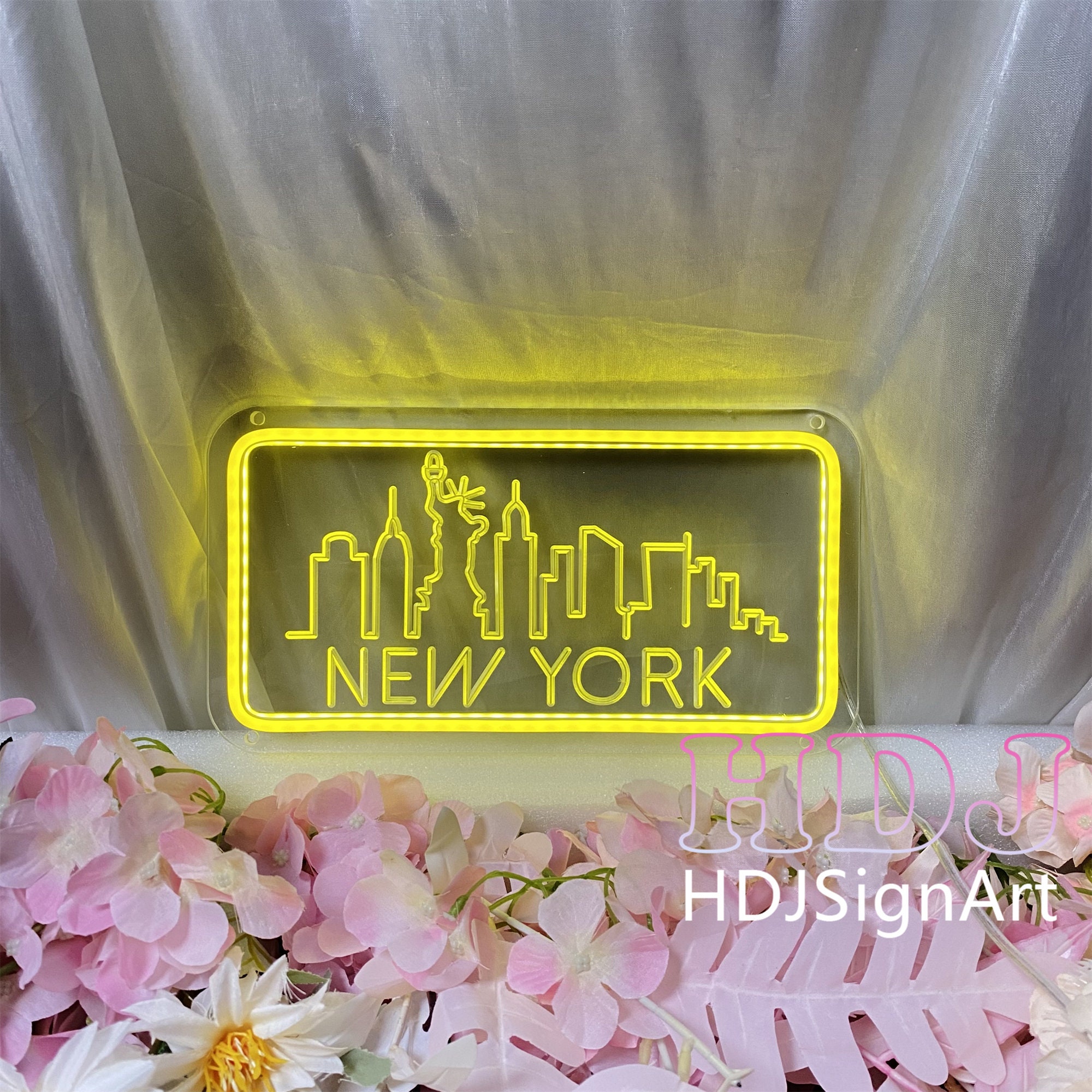New York City Skyline Neon Sign,city Neon Decor for Home,engraved Neon ...