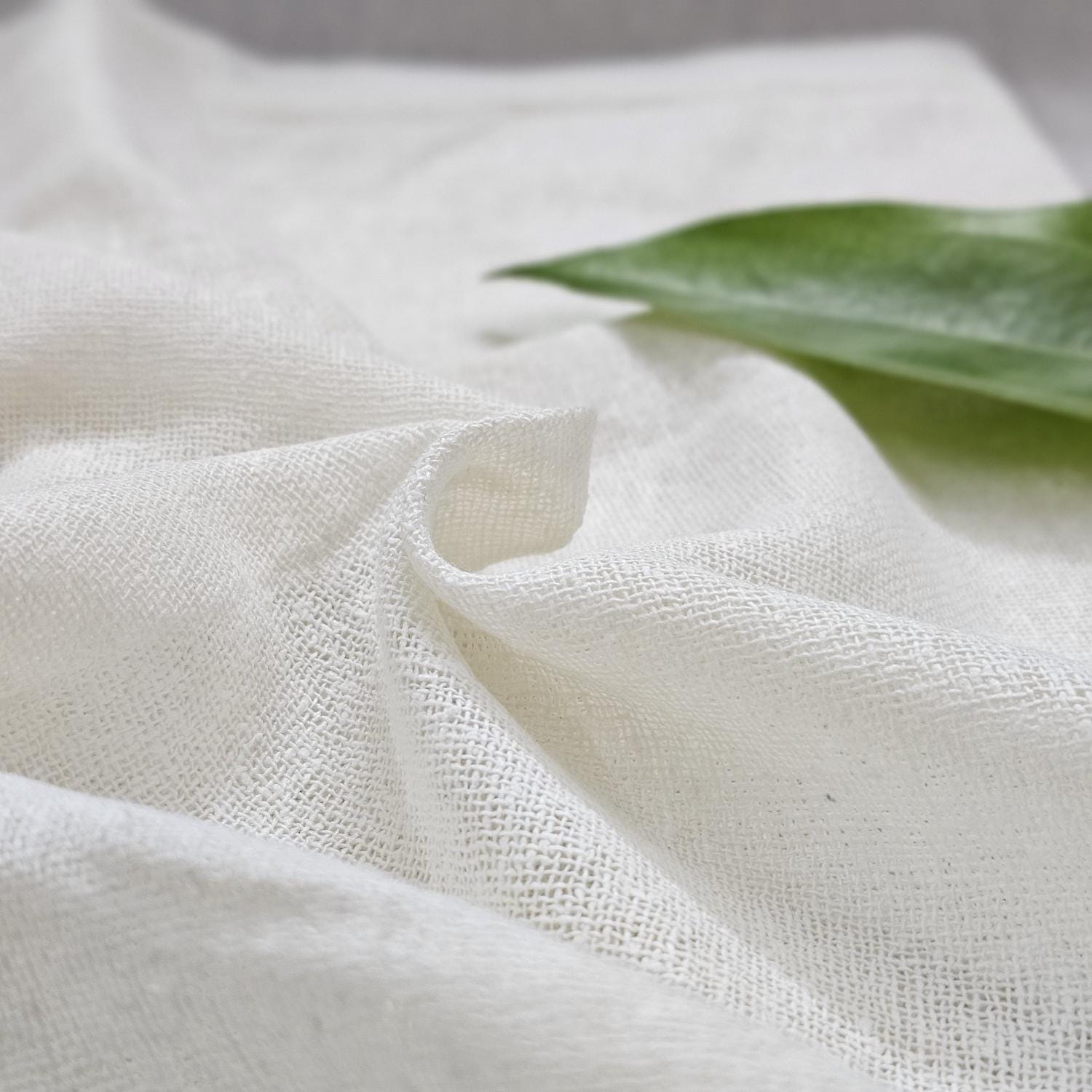 Handloom Noil Silk Gauze Fabric: Undyed Off-white, Sheer (137 Cm) - Etsy