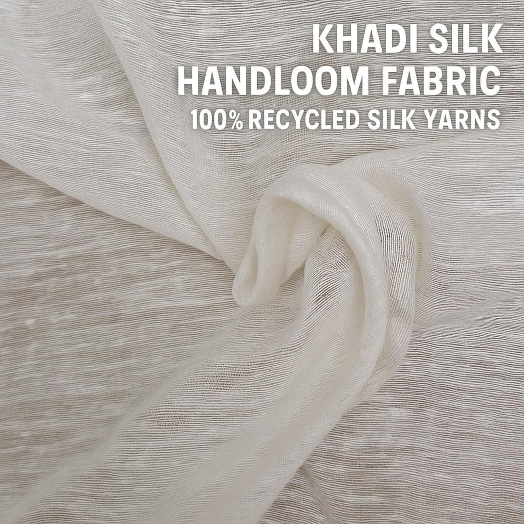 Khadi Silk Handloom Fabric: 100% Recycled, Lightweight, Dyeable - Etsy
