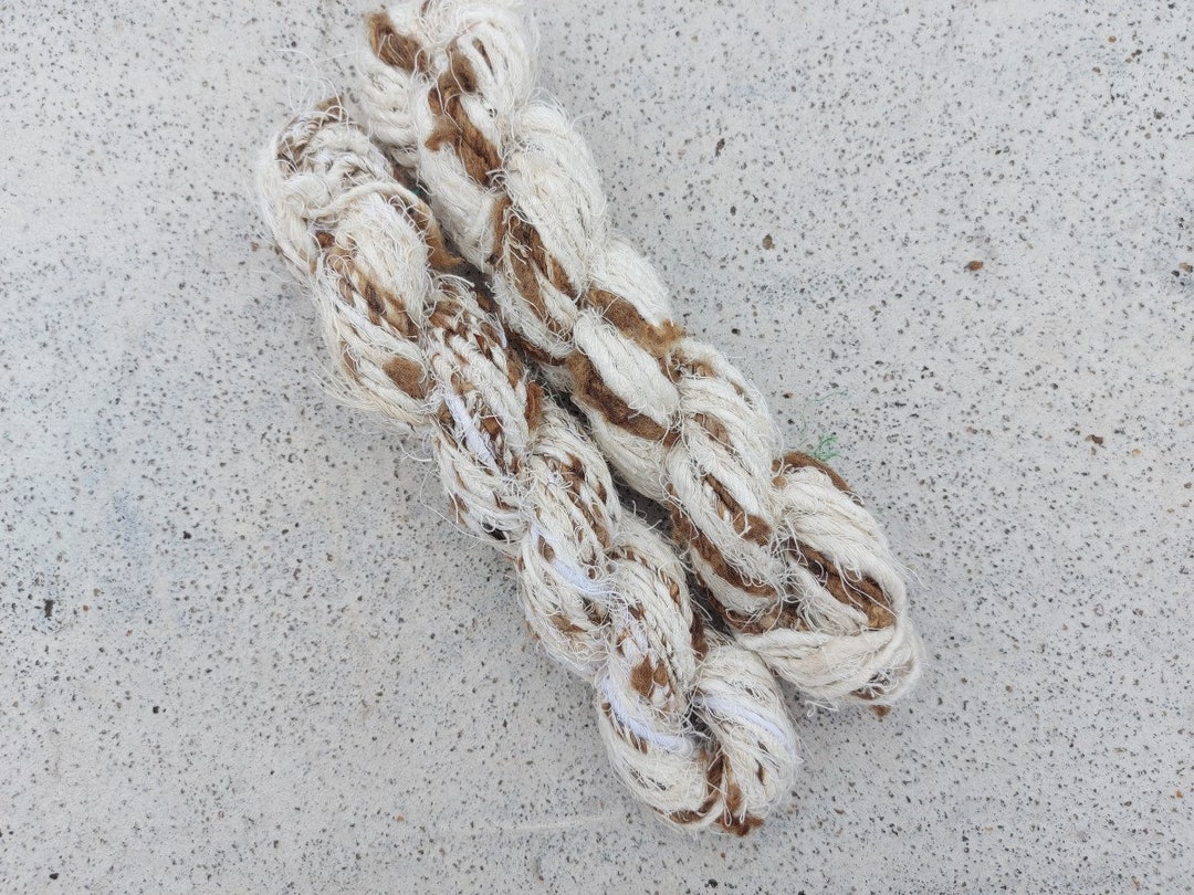 Recycled Linen Yarn With Peduncle Slubs (100 Grams/3.5 Oz) - Etsy