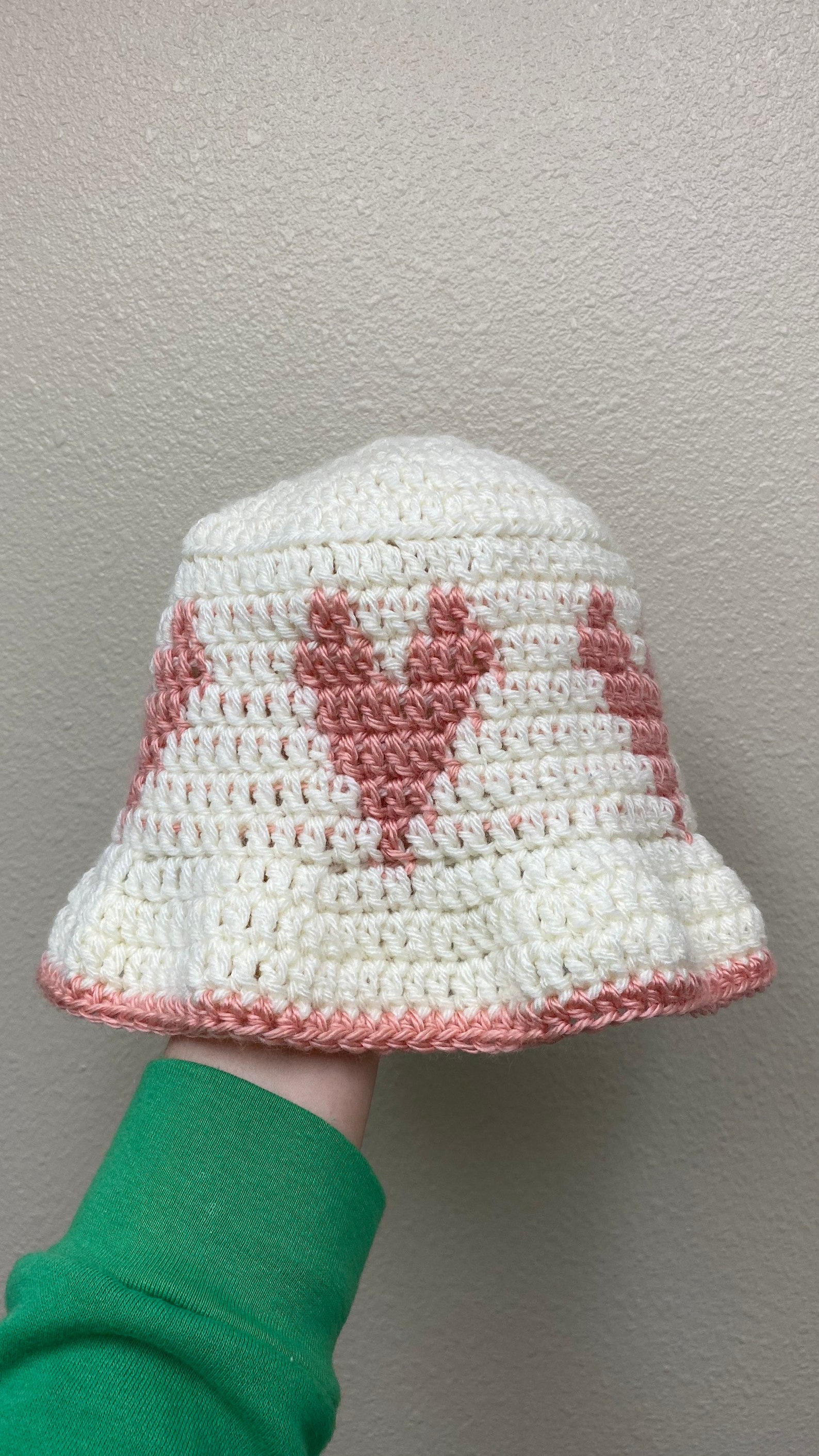 Heart Themed Crochet Bucket Hat - Etsy