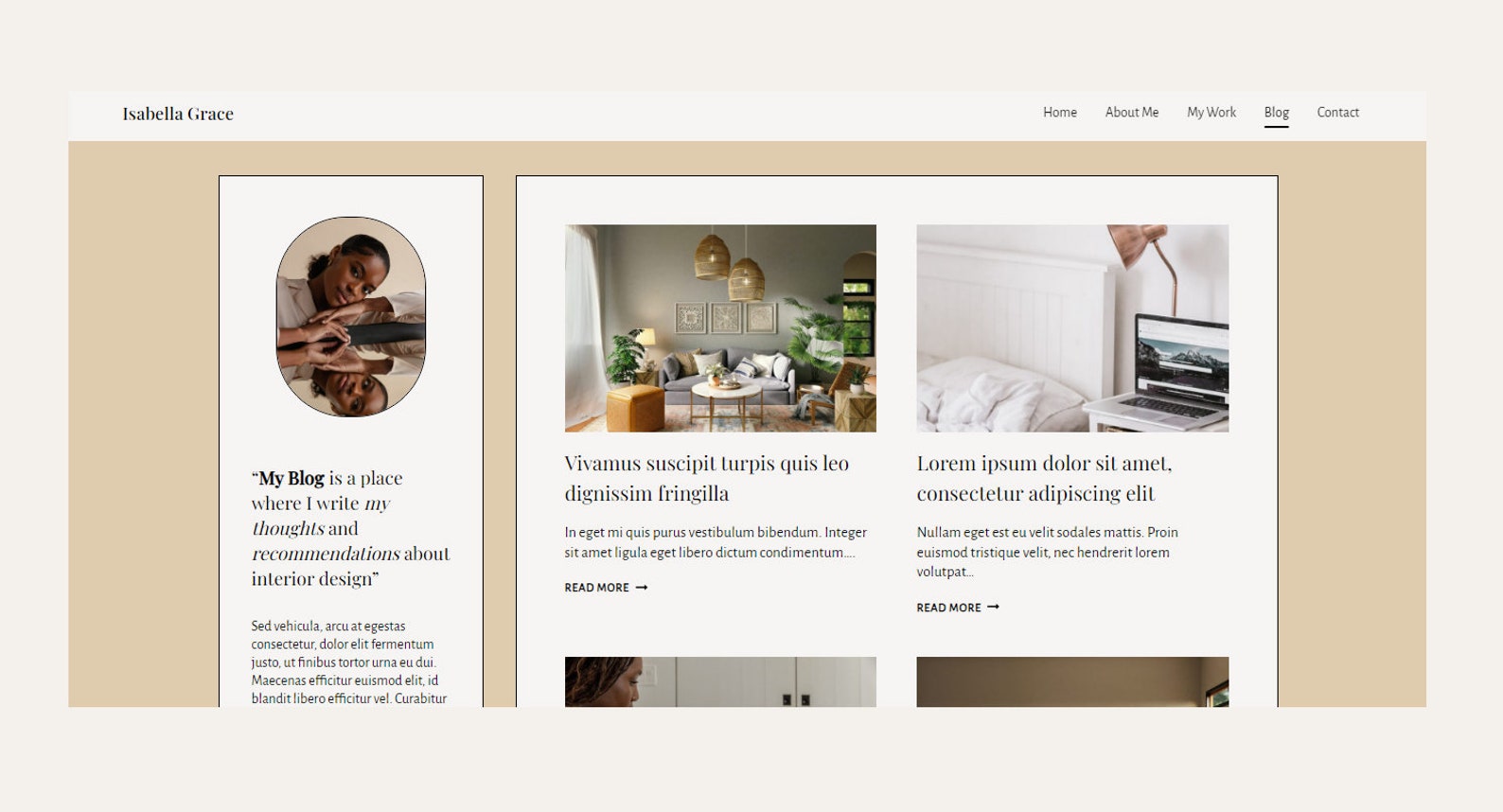 ISABELLA Feminine Blog Template Wordpress Theme for Bloggers ...