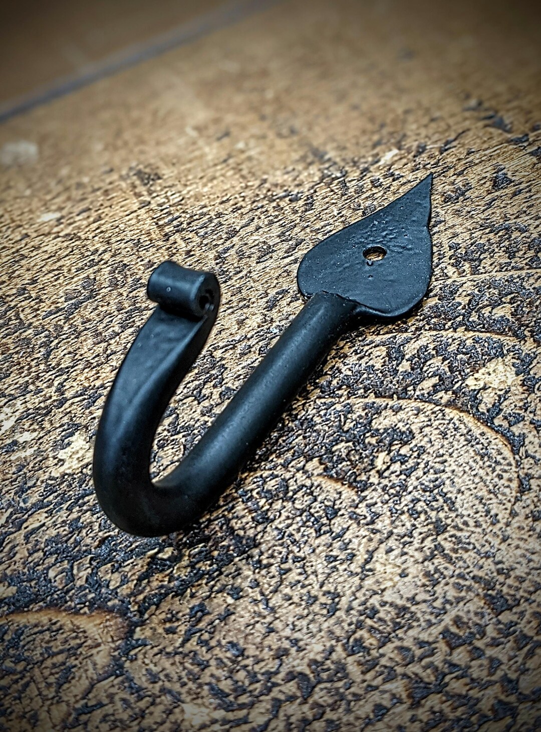 Set of 5 (candlelight) Hand Forged Iron Wall Hooks for Hanging Coats, Bags, Hats, Towels Etc ...