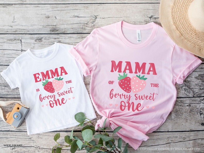 Berry First Birthday Matching Family T-shirts, Strawberry Party - Etsy