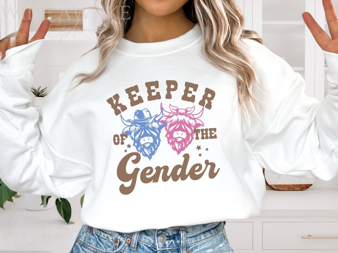 Western Keeper of the Gender Sweatshirt, Rodeo Gender Reveal Shirt ...