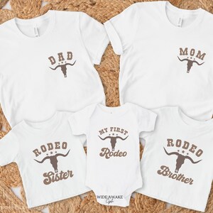 My First Rodeo Birthday Family Matching Shirt, 1st Rodeo Western Farm ...