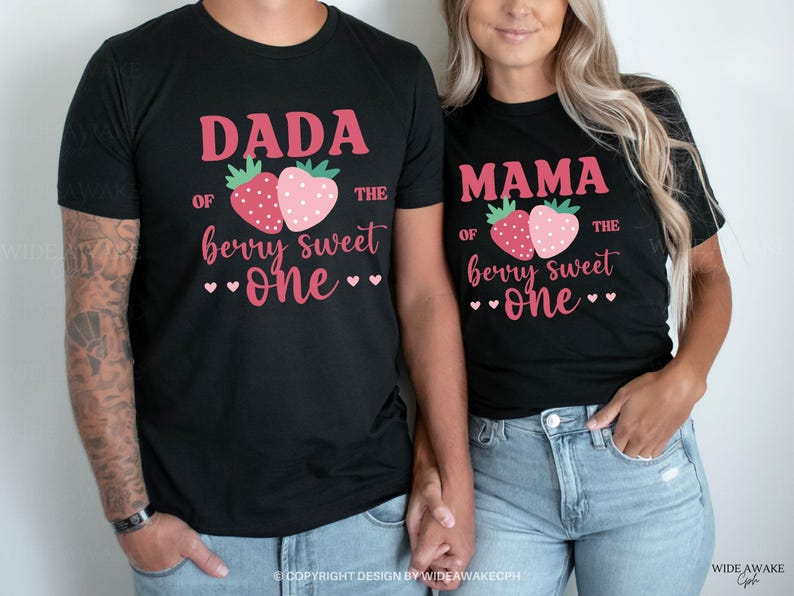 Berry First Birthday Matching Family T-shirts, Strawberry Party - Etsy