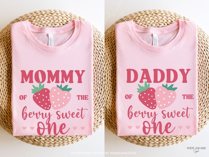 Berry First Birthday Matching Family T-shirts, Strawberry Party - Etsy
