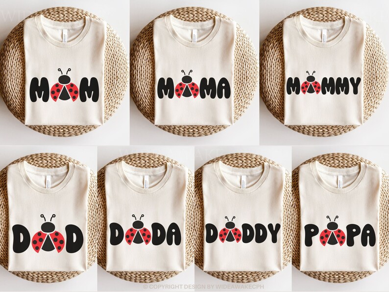 Ladybug First Birthday Shirt for Family, Mama Daddy Ladybug 1st ...