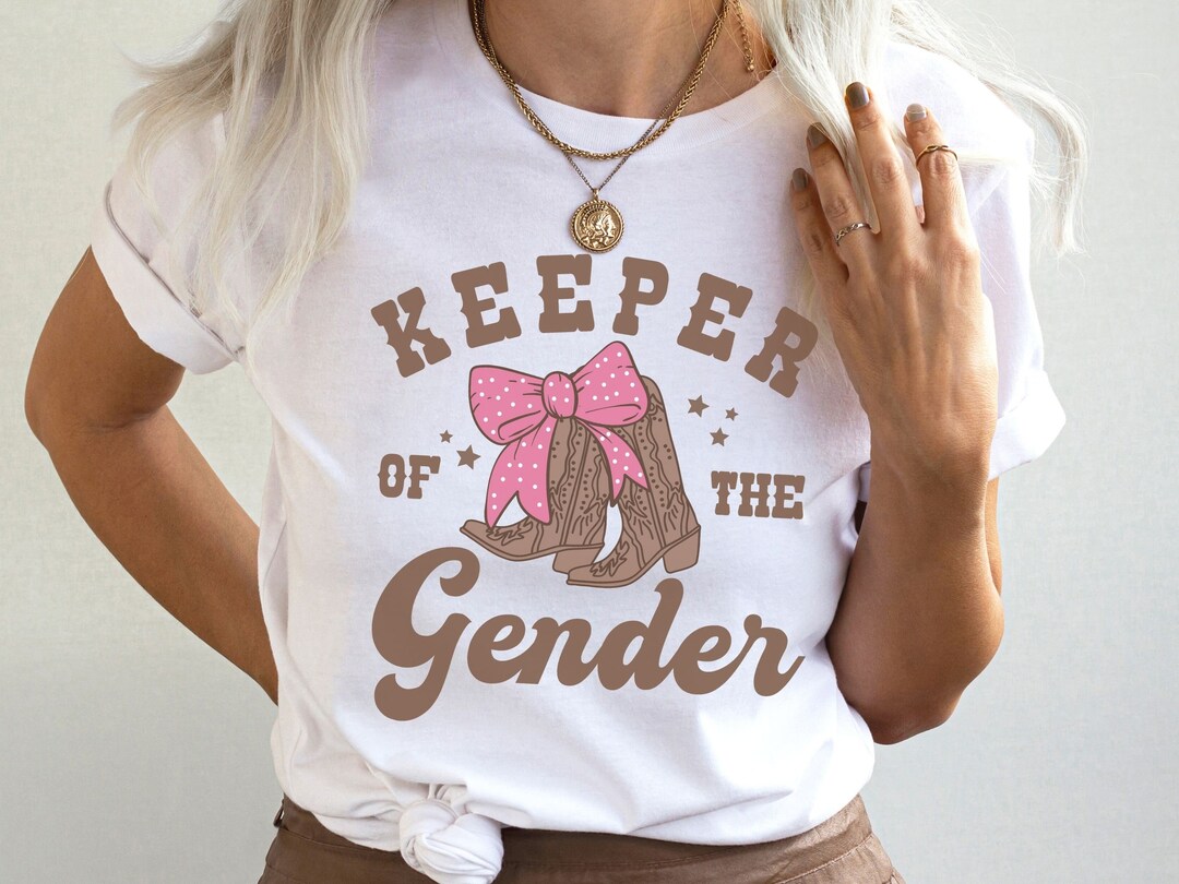 Boots or Bows Western Keeper of the Gender Shirt, Rodeo Gender Reveal T ...