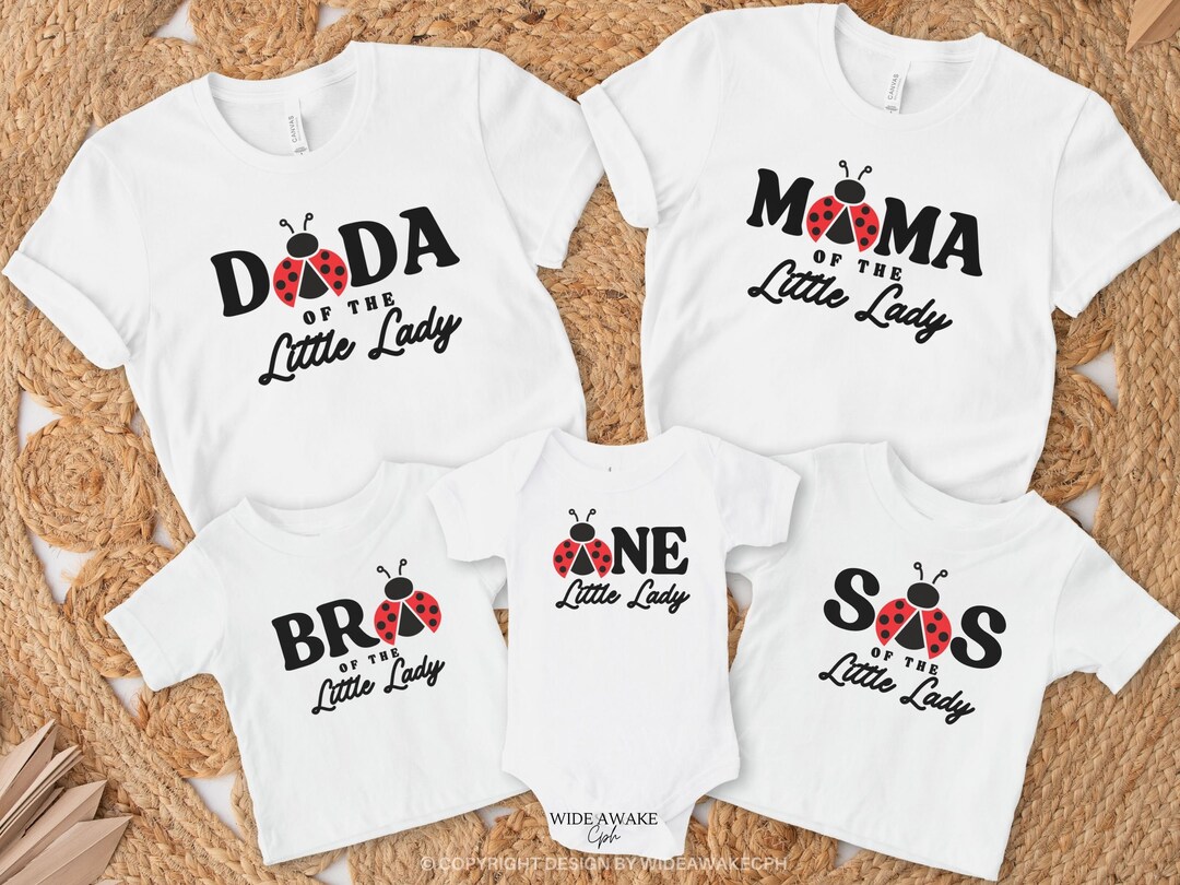 Ladybug First Birthday Shirt for Family, Mama Daddy Ladybug 1st ...
