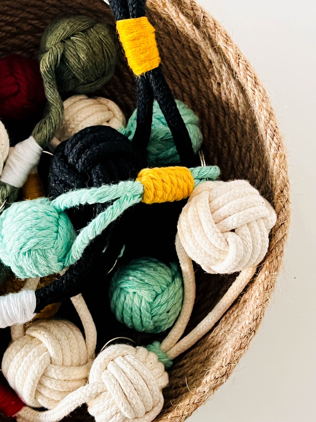 Pomme De Touline Key Ring Key Chain Handmade Handmade - Etsy