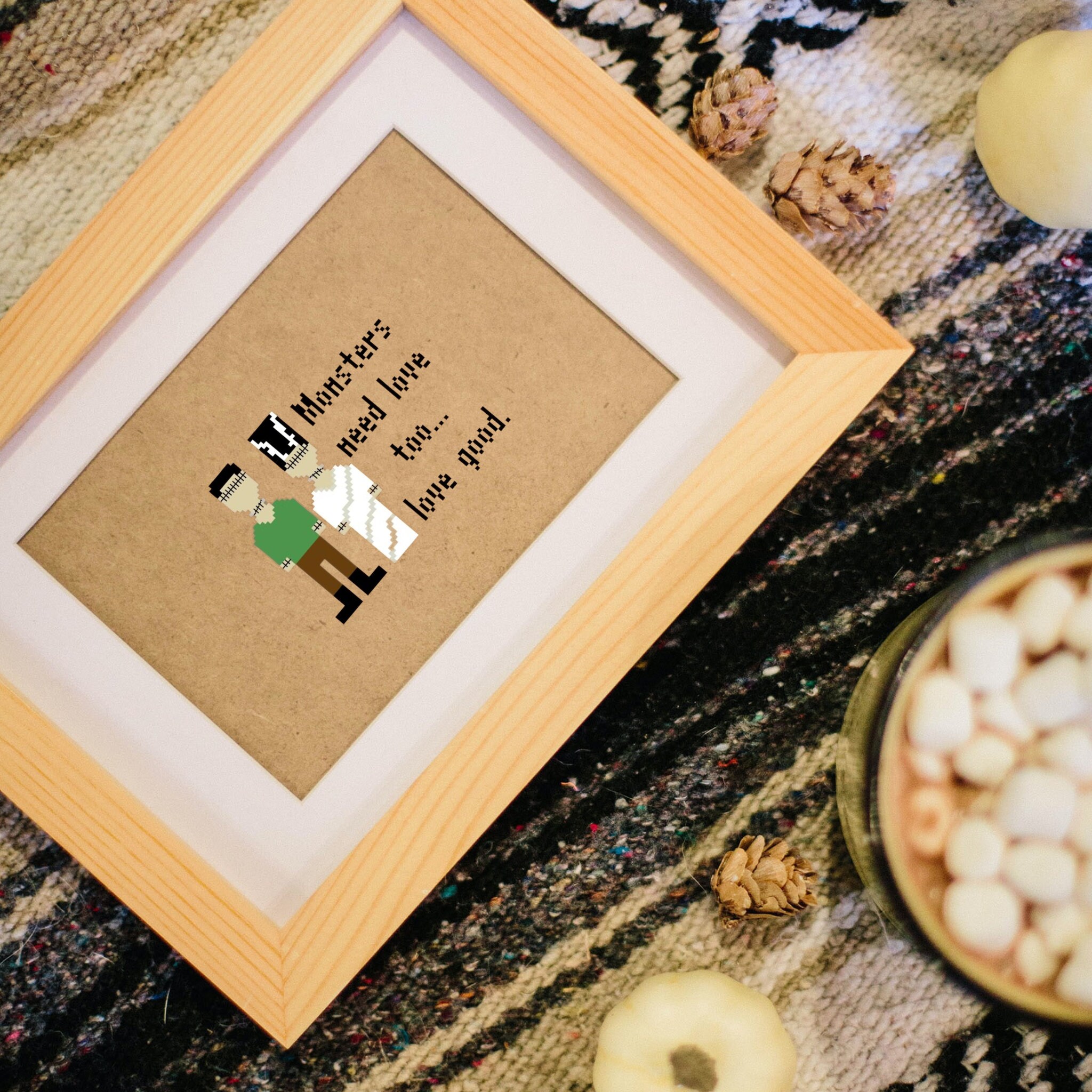 Cross Stitch Pattern PDF monsters Need Love Too Frankenstein's Monster ...