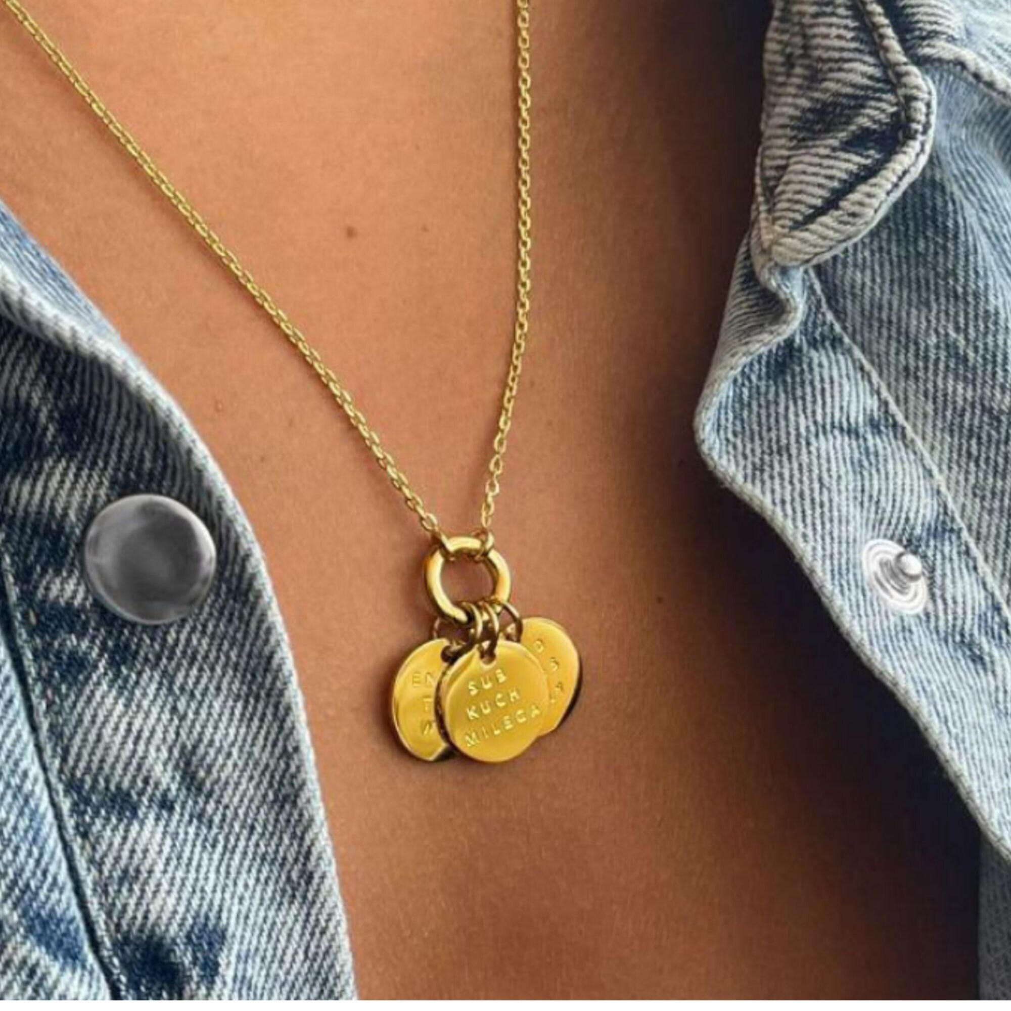 Inspiring Multi Charm Necklace Encouraging Gift Customized - Etsy