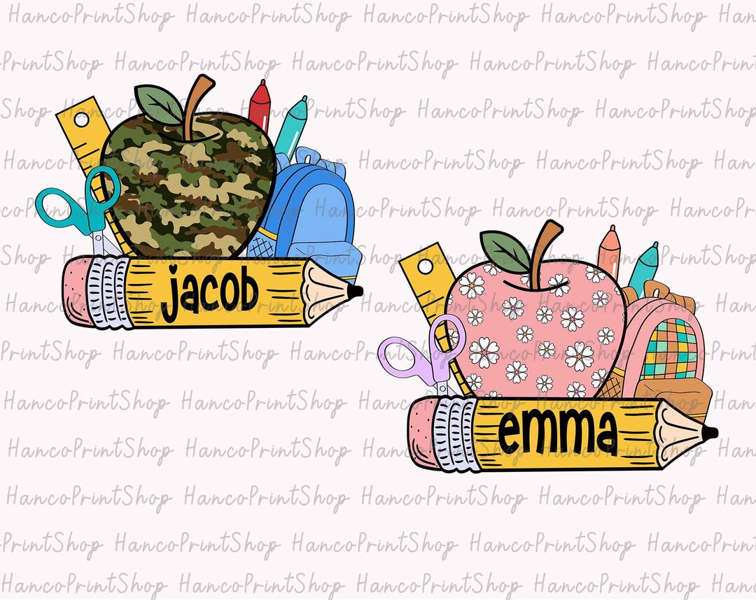 Bundle Back to School PNG, Back to School Custom Kids Png, Kindergarten ...