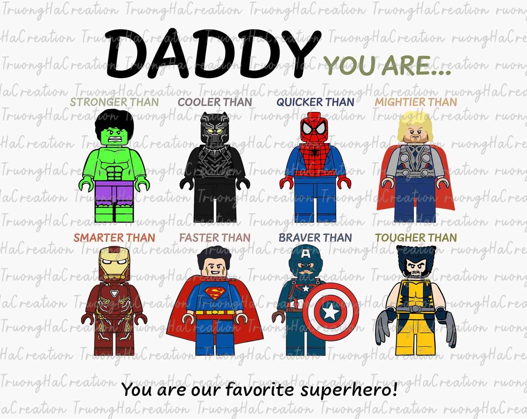 Daddy You Are You Are Our Favorite Superhero PNG - Etsy