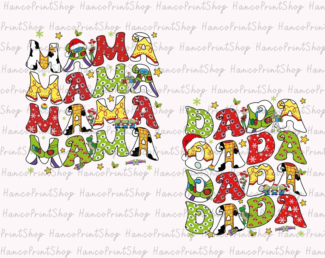 Bundle Mama Dada PNG Merry Christmas Toys PNG Merry - Etsy
