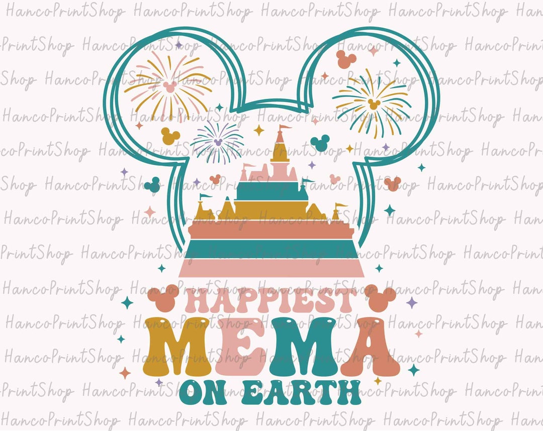 Happiest Mema on Earth Svg, Friendship Svg, Friend Trip Svg, Retro Mema ...