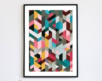 Cubic Style Wall Art - Etsy