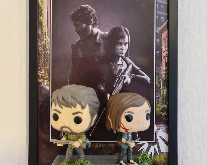 The Last of Us Funko Pop Wall Display Last of Us Merch. Ellie and Joel ...