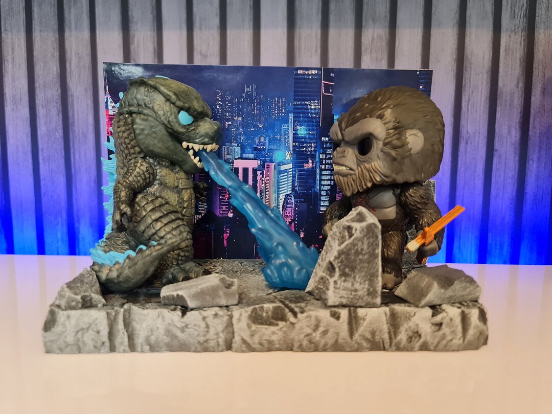 Godzilla V Kong Gift Funko Pop Shelf/stand Display for Godzilla and ...
