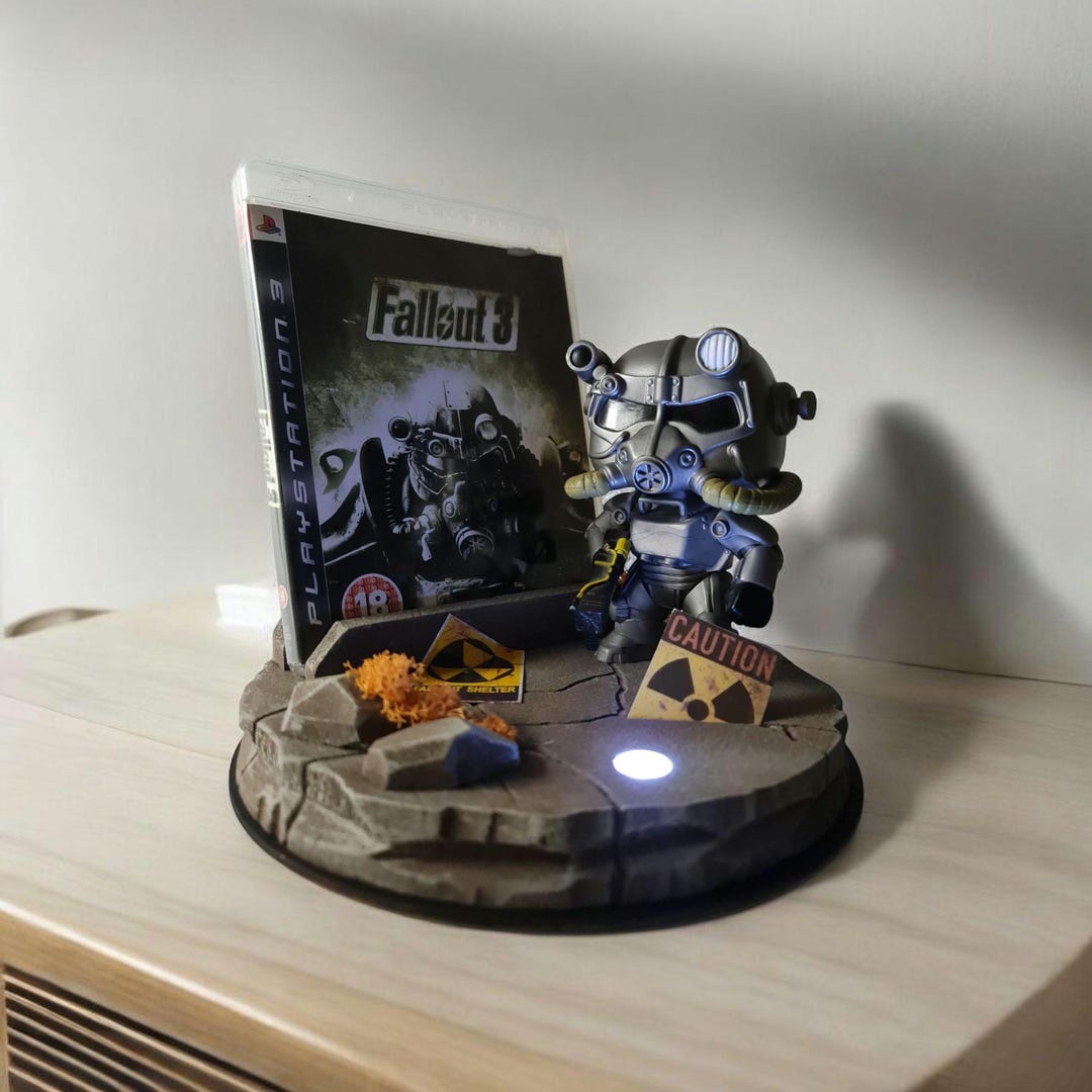Fallout Figure and Steelbook Display Stand Nuclear Wasteland Theme ...