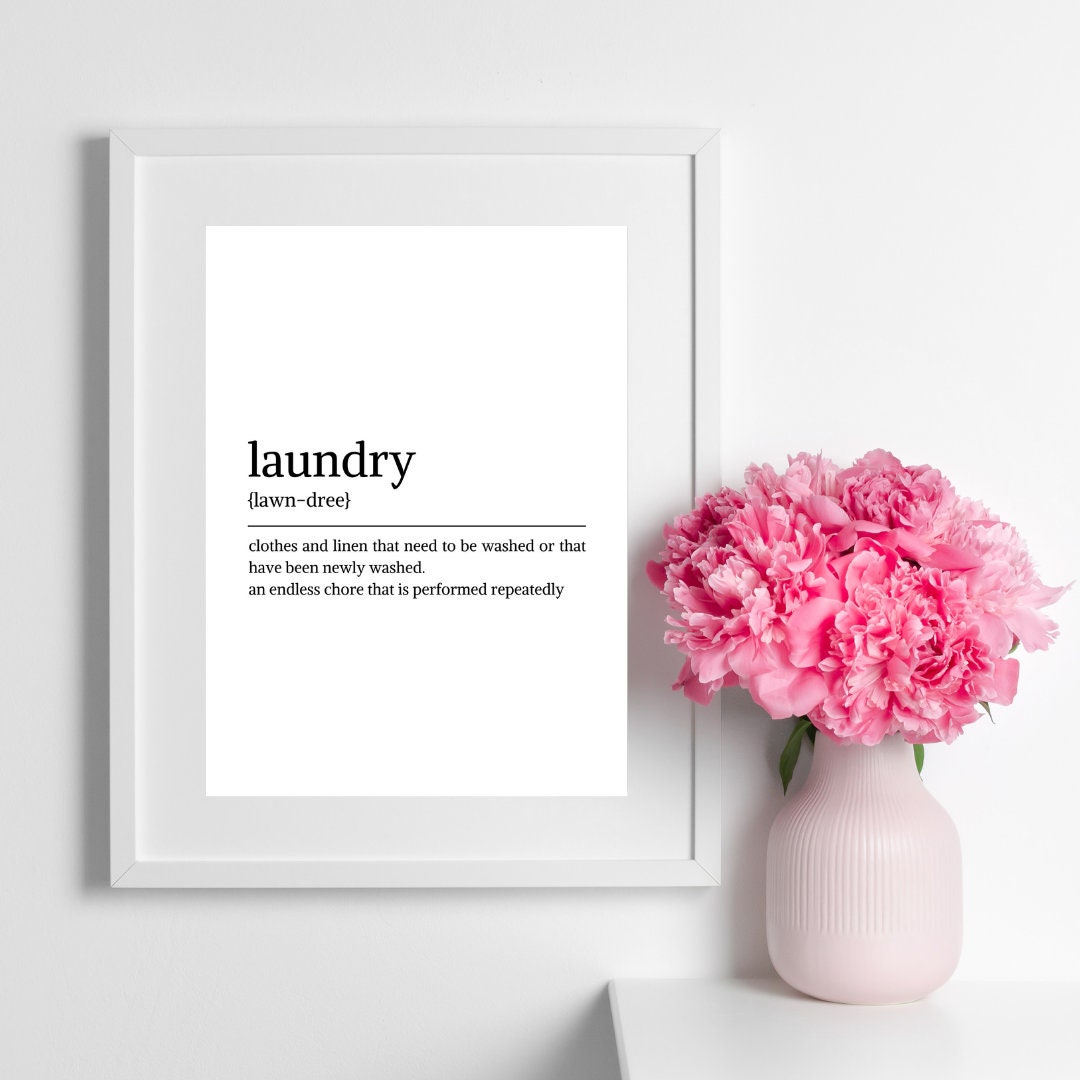 Laundry Definition Print | Laundry Room Print | Washing Machine ...
