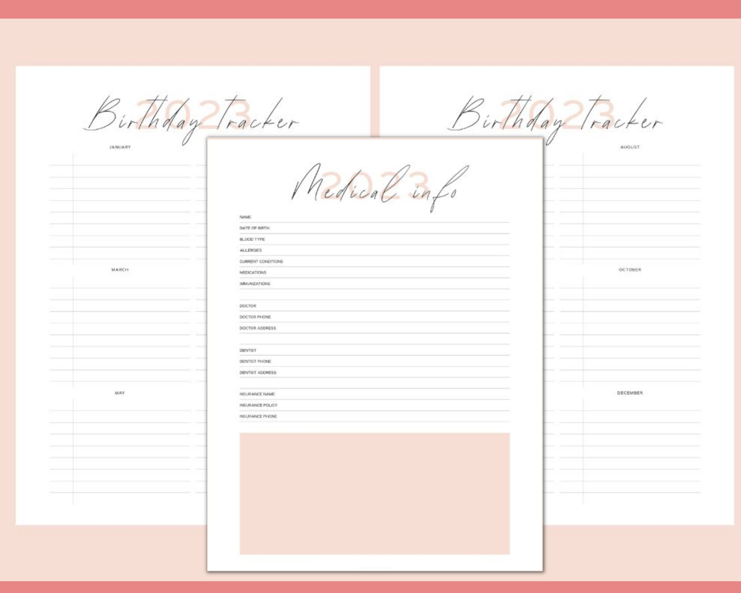 Daily, Weekly, Monthly Planner, Printable Planner 2023 To-do List Notes ...