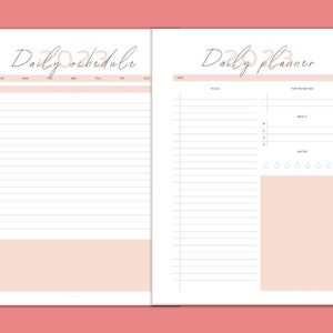 Daily, Weekly, Monthly Planner, Printable Planner 2023 To-do List Notes ...
