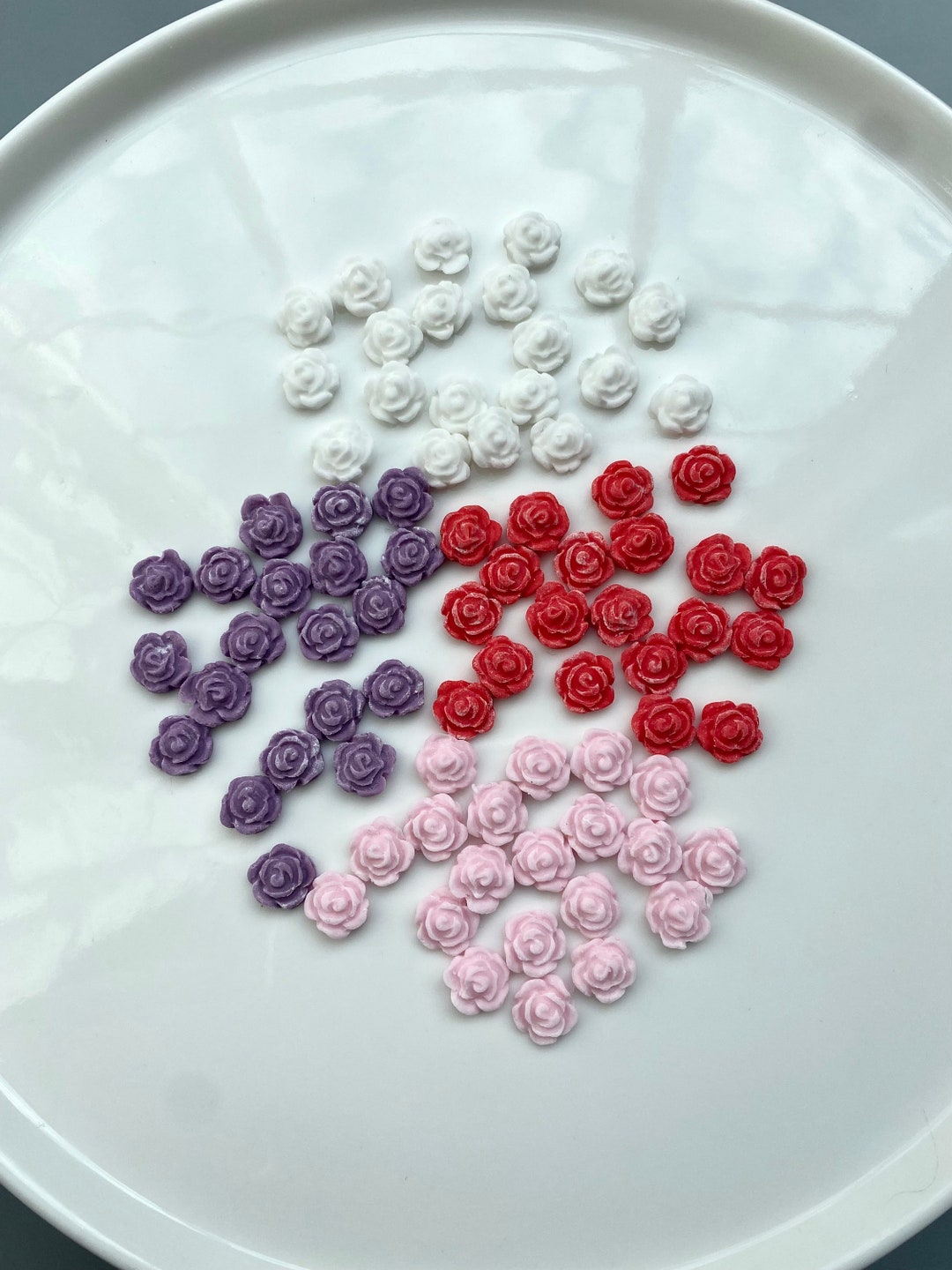 Mini Edible Sugar Roses-edible Sugar Bows Edible Sugar Cake Decorations ...