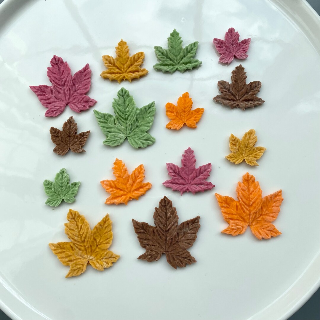Edible Sugar Leaves-edible Sugar Cake Decorations / Toppers - Etsy UK