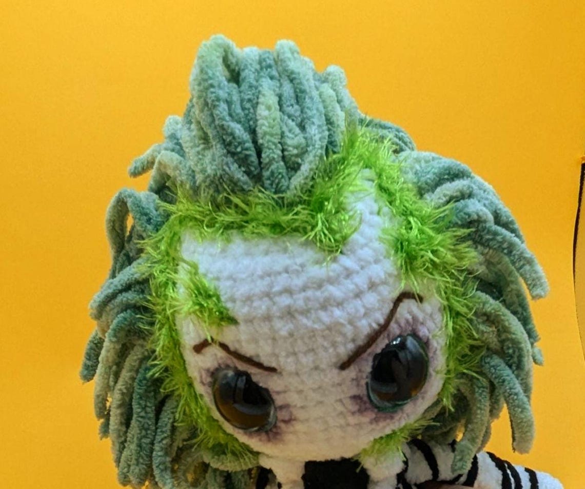 Beetlejuice, Halloween Horror Doll, Stuffie - Etsy